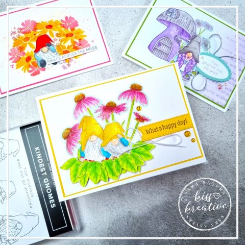 How To Make Fun Garden Gnomes Cards - Share It Sunday - KISS Kreative