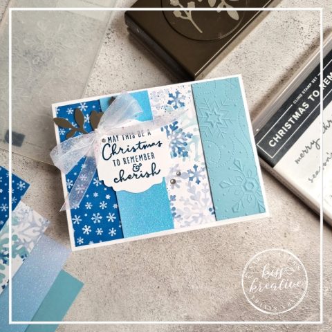 Snowflake Strip Christmas Card - KISS Kreative